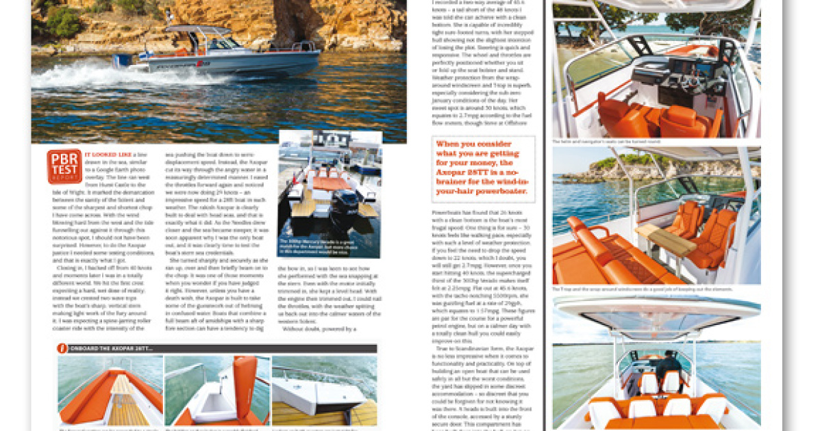 Reviews & Tests - Powerboat & RIB Magazine - UK » Axopar Boats